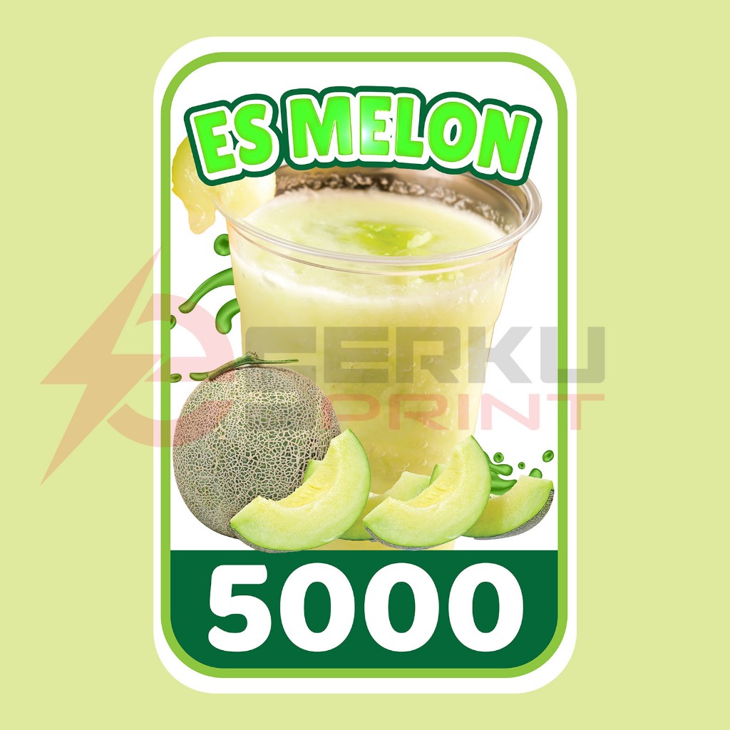 Jual Stiker Es Aquarium Stiker Termos ES Anti Air ukuran 14.5 x 22.5 cm ...