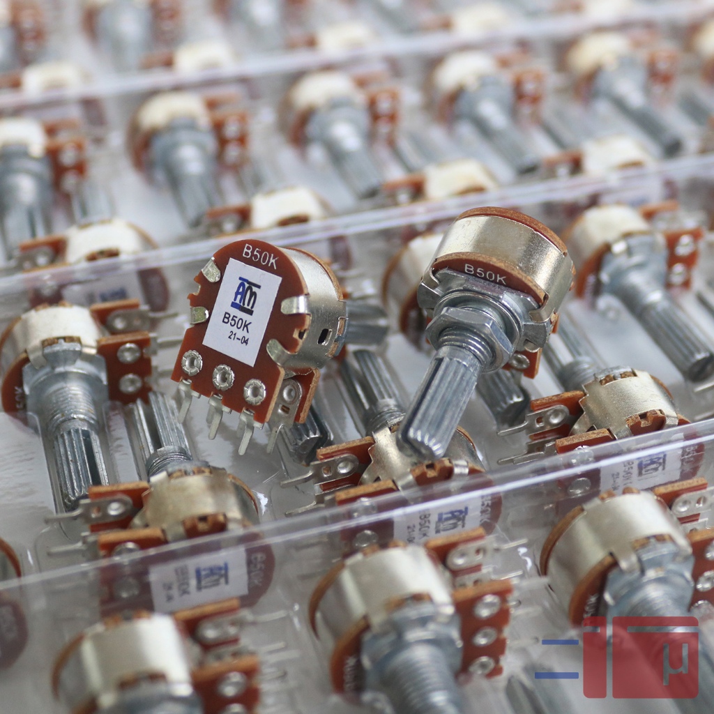 Jual Potensiometer Stereo B50K 20mm Original AM Taiwan | Shopee Indonesia