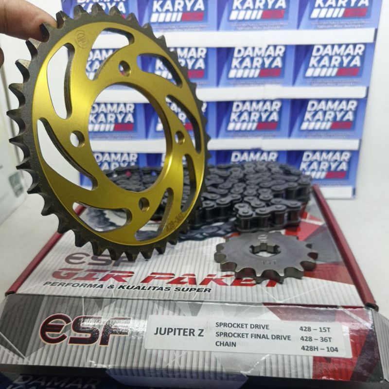 Jual GEAR SET JUPITER Z BURHAN - GEAR FULL SET / RANTAI MOTOR FULL SET ...