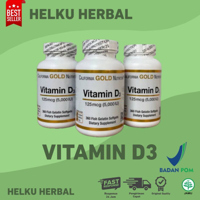 Jual CALIFORNIA GOLD NUTRITION VITAMIN D3 125 mgc (5000IU) | Shopee ...