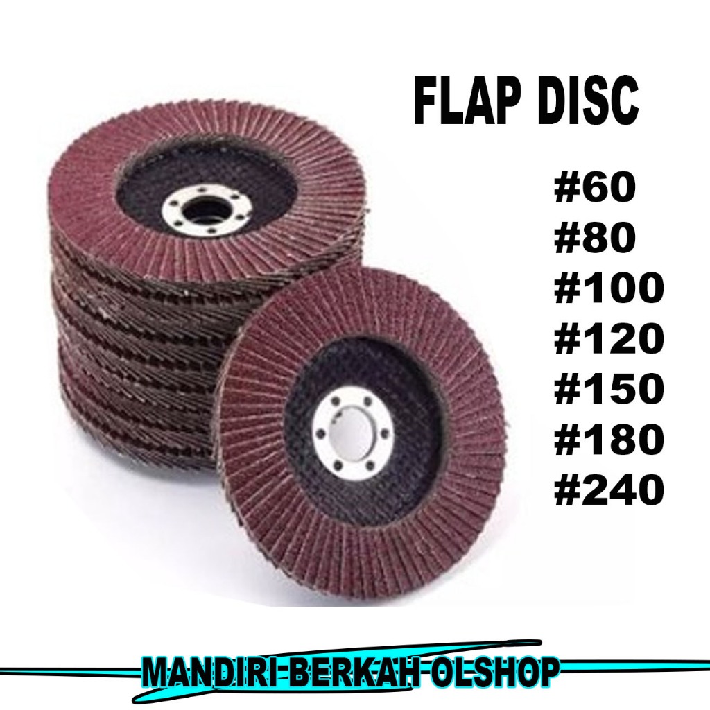 Jual FLAP DISC 4'' grit 60/80/100/120/150/180/240 Mata Gerinda Amplas ...