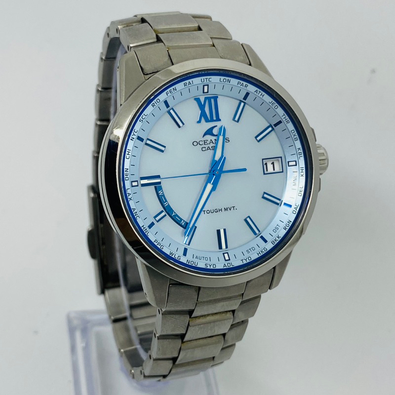 Jual Casio Oceanus OCW-T150 Made in Japan Ice Blue Dial Tough Solar ...