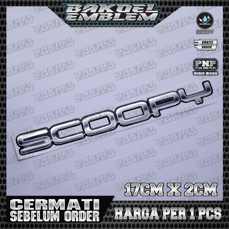 Jual EMBLEM SCOOPY FONT DIGITAL, EMBLEM HONDA SCOOPY FONT DIGITAL ...