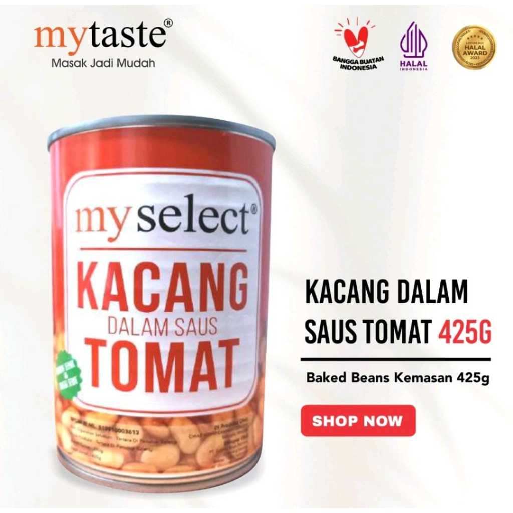 Jual Baked Beans My Select My Taste Kacang Dalam Saus Tomat 425gr ...