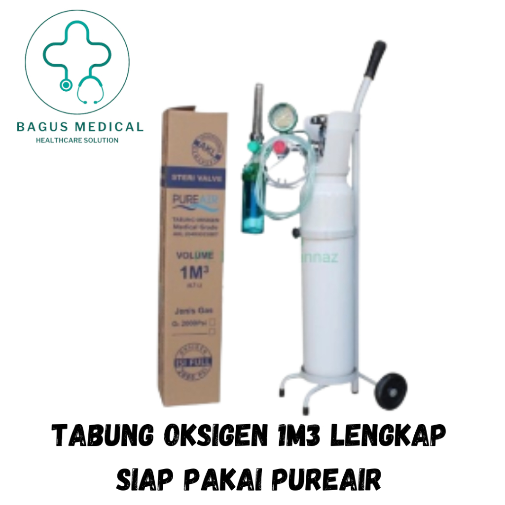 Jual Tabung Oksigen 1m3 Lengkap Siap Pakai PUREAIR | Shopee Indonesia