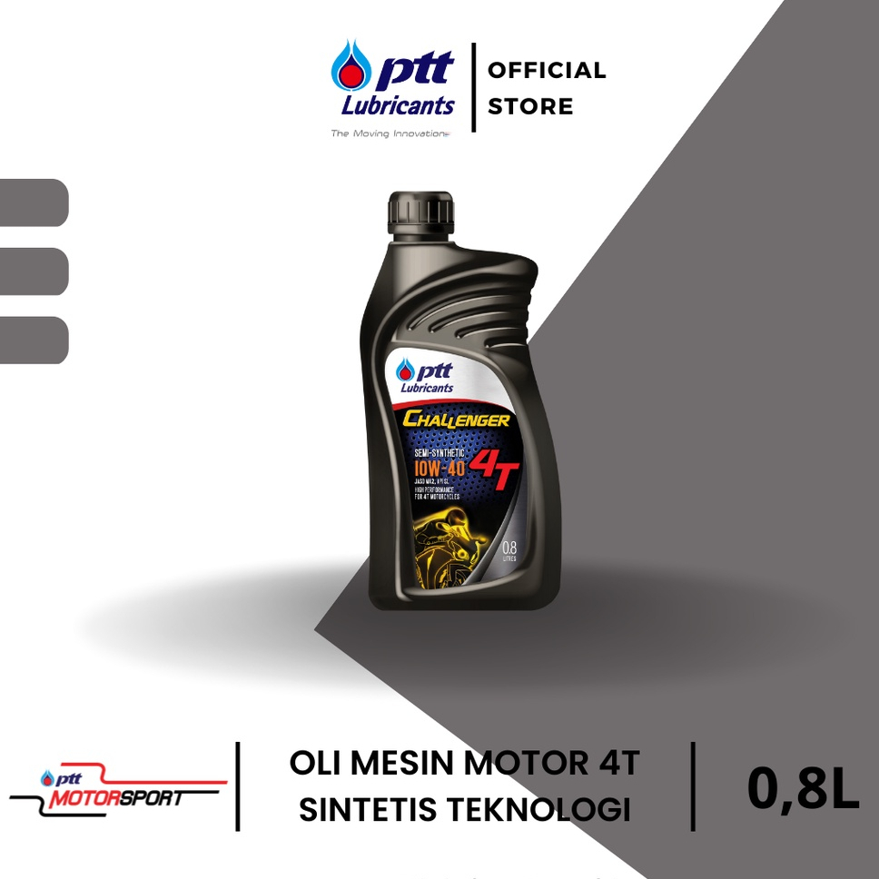 Jual PTT Challenger 4T SAE 10W-40 JASO MA2/SL [0,8L] | Shopee Indonesia