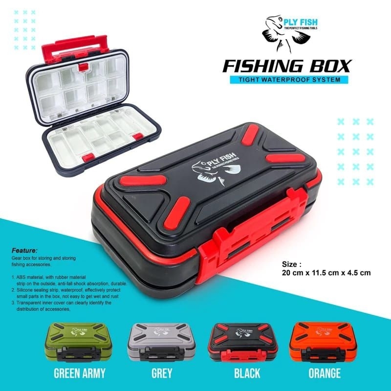 Jual KOTAK PANCING/ FISHING BOX PLY FISH HARD CASE WATER PROOF | Shopee ...