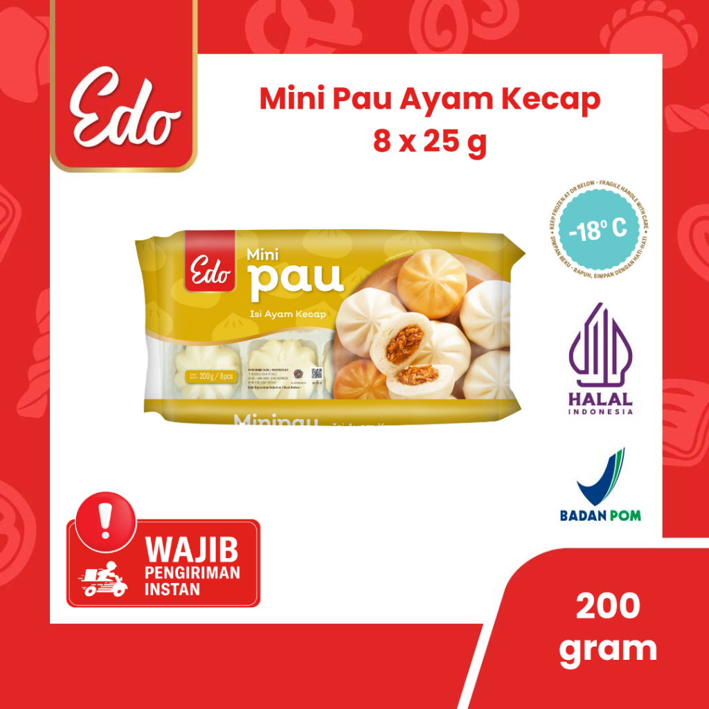 Jual Edo Mini Pau Ayam Kecap 200 Gr | Shopee Indonesia