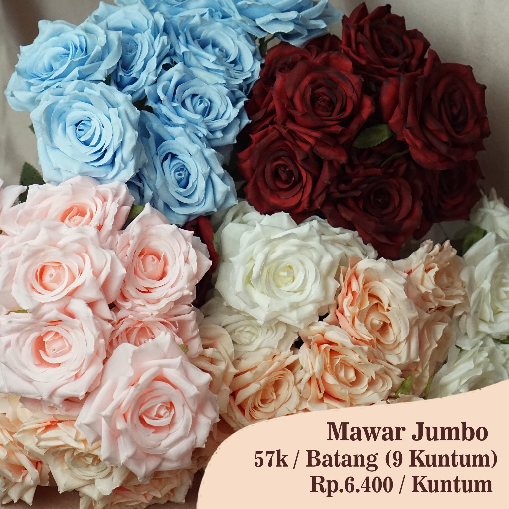 Jual Artificial Bunga Mawar Jumbo Dekorasi Mahar | Shopee Indonesia