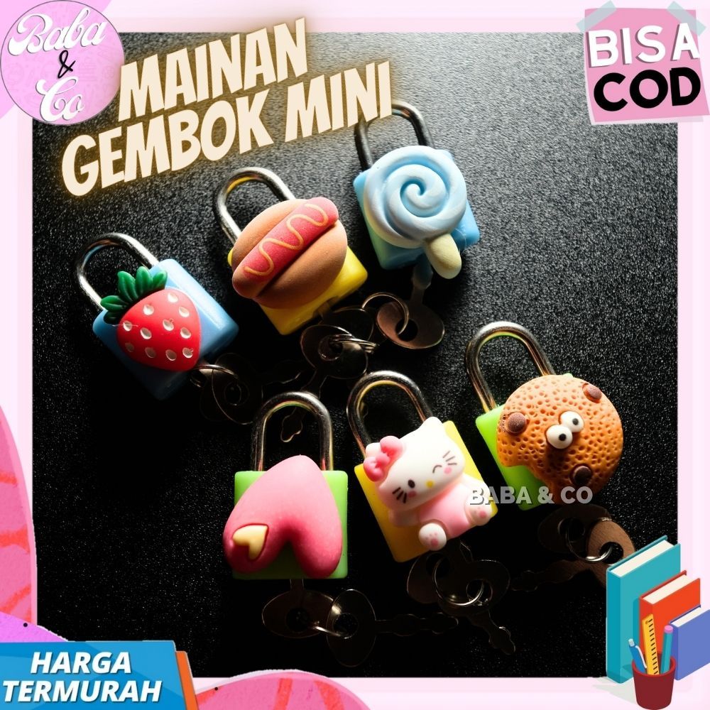 Jual GEMBOK MINI KARAKTER LUCU GEMBOK KOPER KECIL TRAVEL CUTE GEMBOK ...