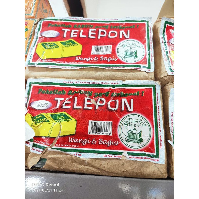 Jual Sabun Batang Cap Telepon isi 2 batang Jadul | Shopee Indonesia