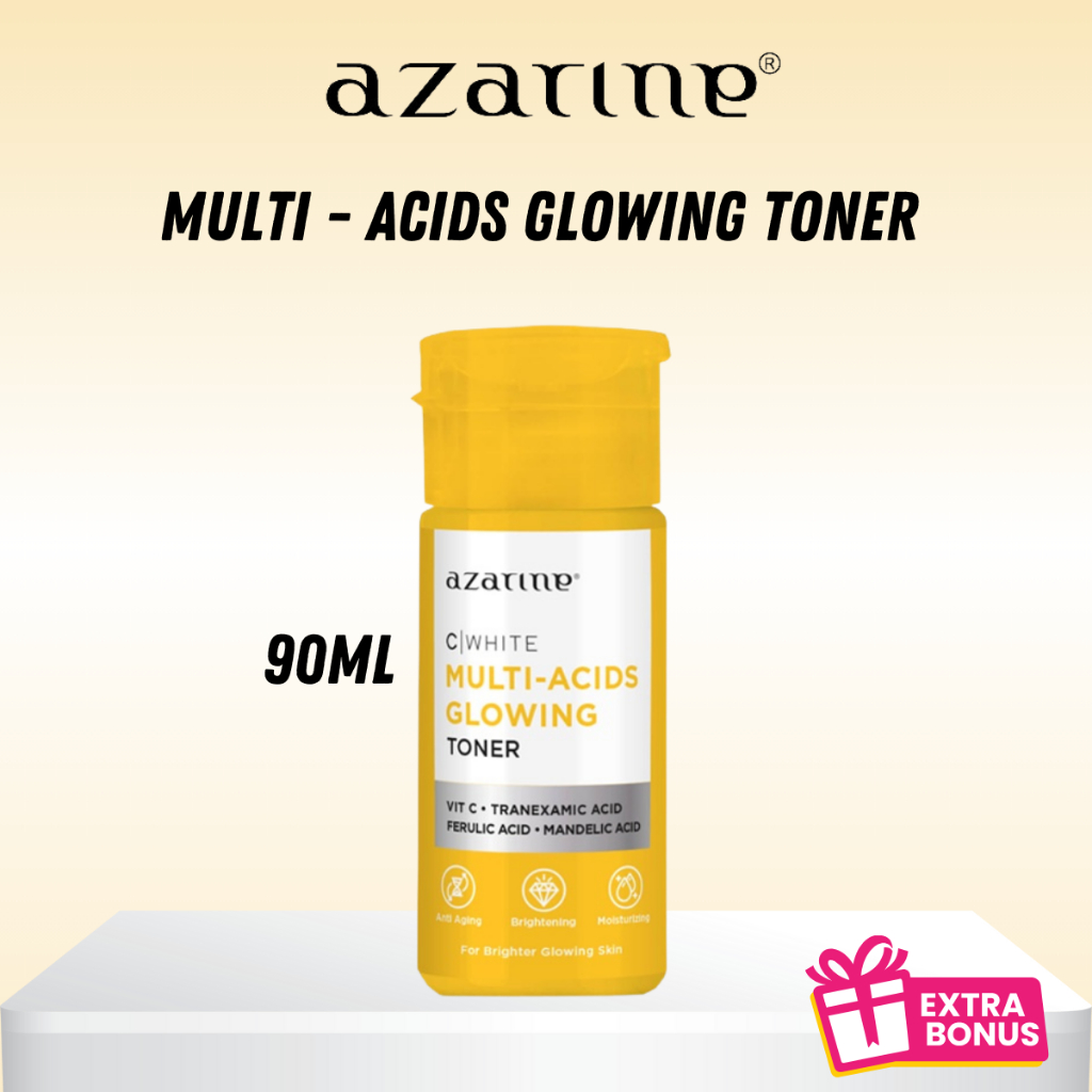 Jual Azarine C-White Multi Acids Glowing Toner 90ml | Shopee Indonesia