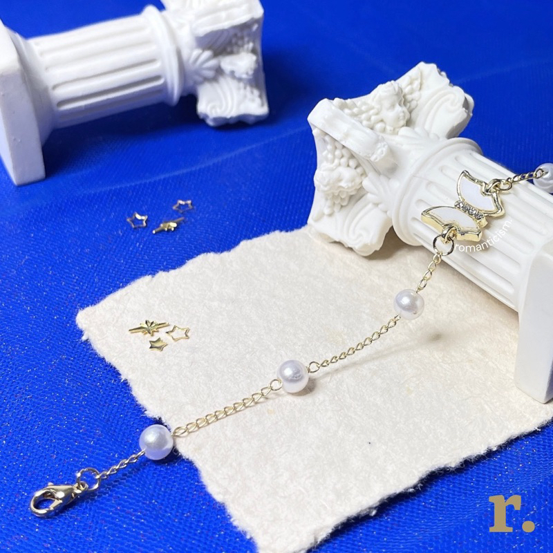 Jual romanticism. Papillon et Perle Adjustable Bracelet - Gelang Wanita ...