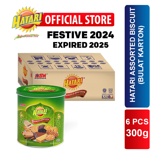 Jual Hatari Assorted Biscuits Bulat 300 gr ( 6 Pcs ) - Karton | Shopee ...