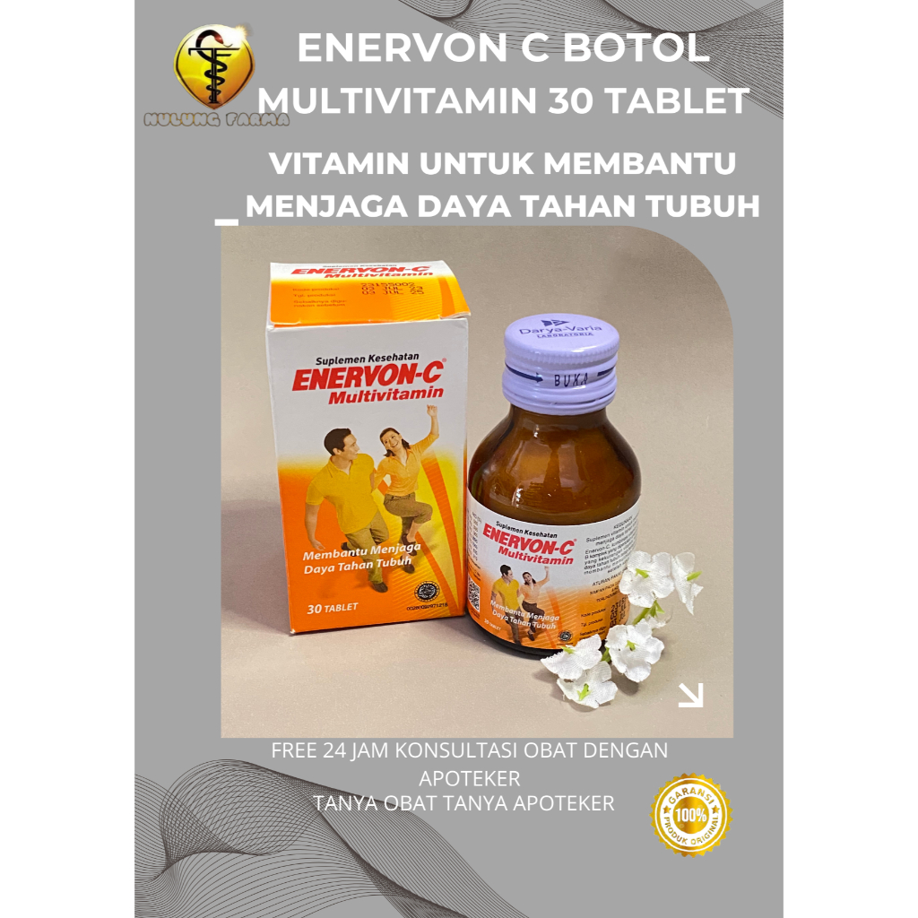 Jual ENERVON C BOTOL MULTIVITAMIN @30 TABLET MENJAGA DAYA TAHAN TUBUH ...
