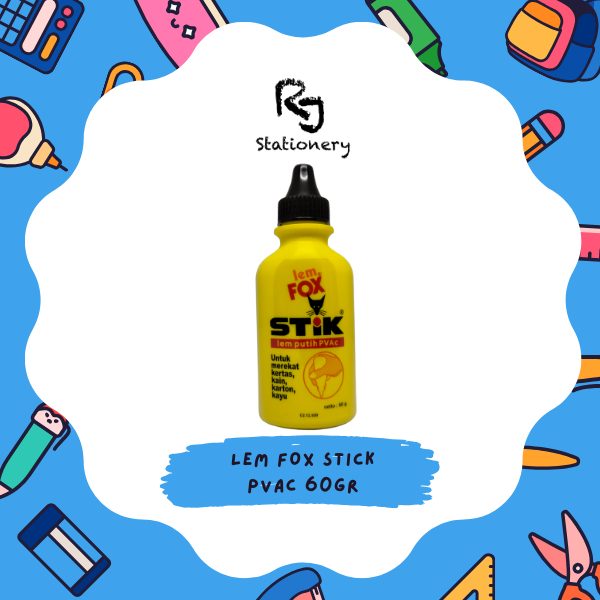 Jual LEM CAIR FOX STIK PVAC 60 GR ( BOTOL KUNING ) | Shopee Indonesia