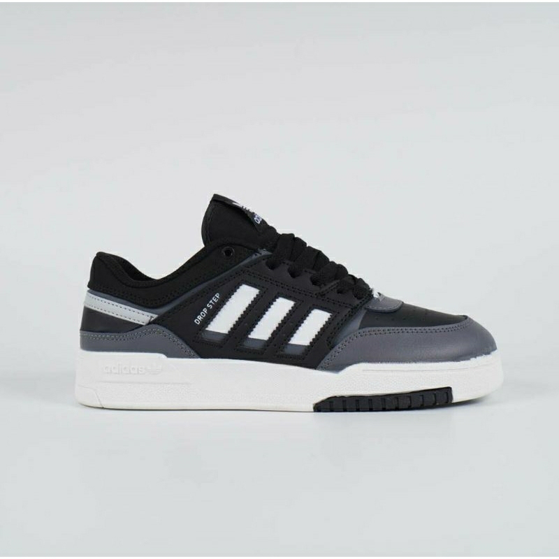 Jual Adidas Drop Step Low Black Dark Grey | Shopee Indonesia