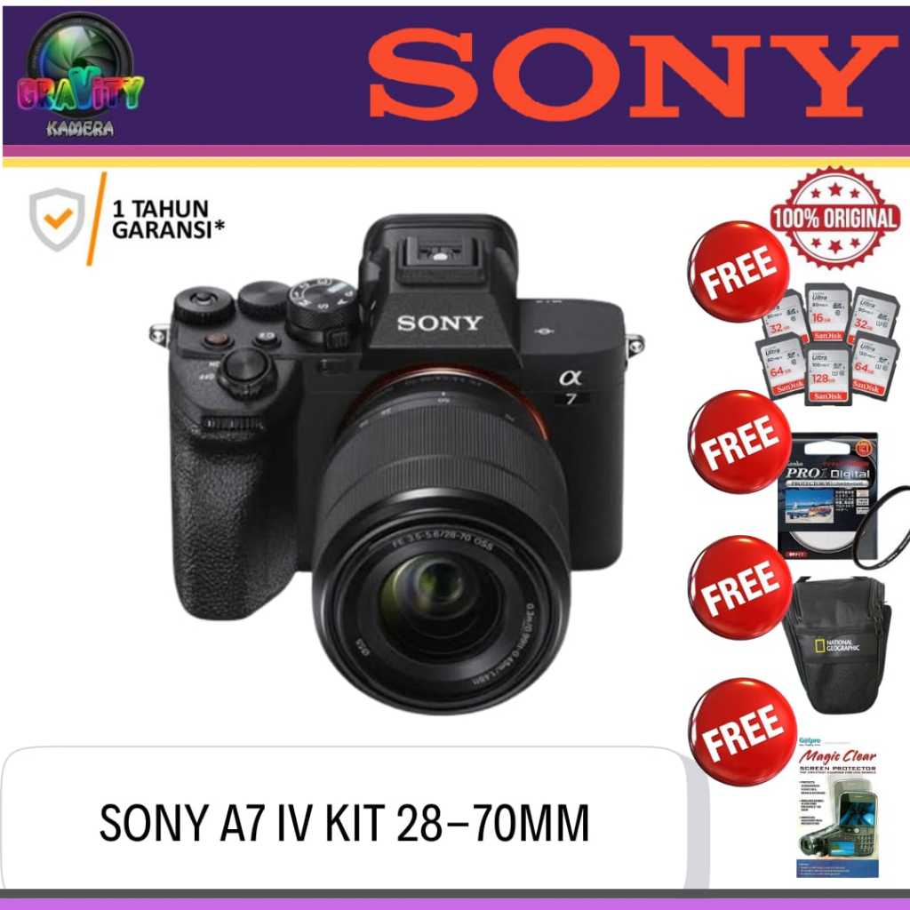 Jual SONY ALPHA A7 IV KIT FE 28-70MM / SONY A7 MARK IV KIT FE 28-70MM | Shopee Indonesia