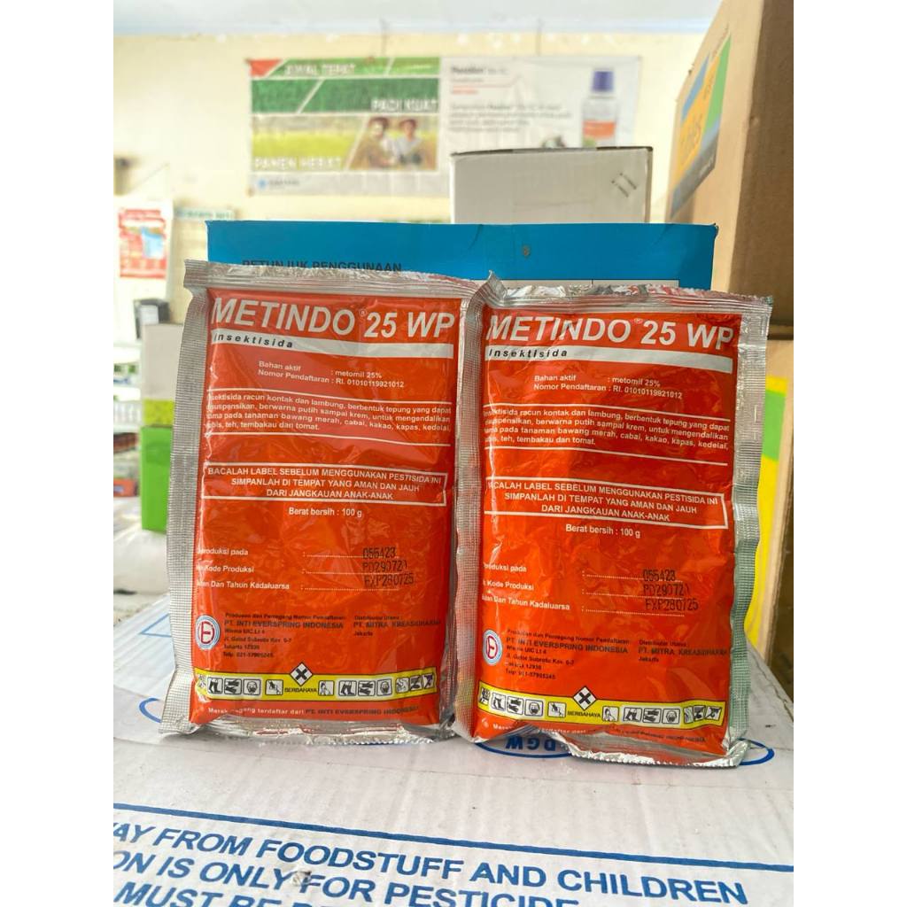 Jual Insektisida METINDO 25 WP 100 gram Pengendali Ulat dan Hama ...