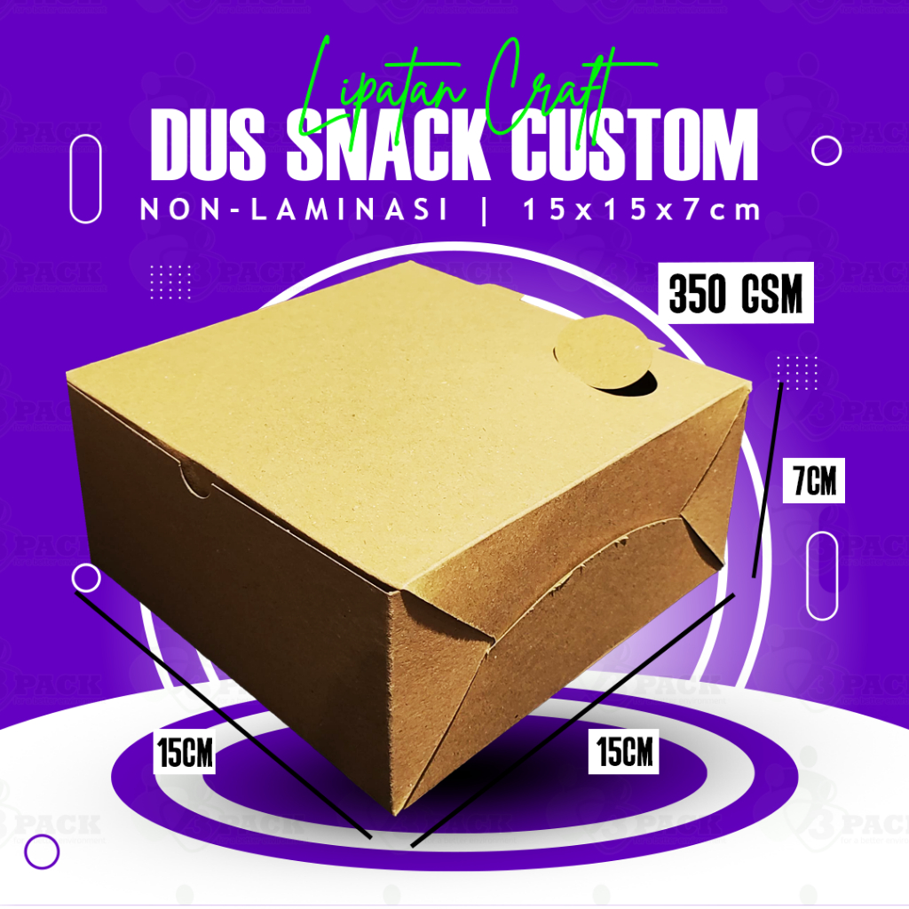 Jual kotak kue warna coklat / snack box kue / jajan pasar / dus roti ...