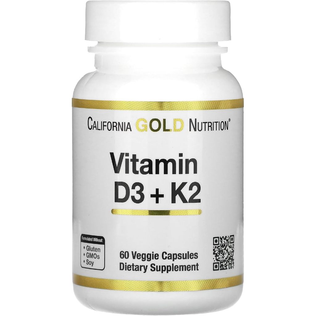 Jual California Gold Nutrition Vitamin D3 + K2 60 Veggie Capsules ...