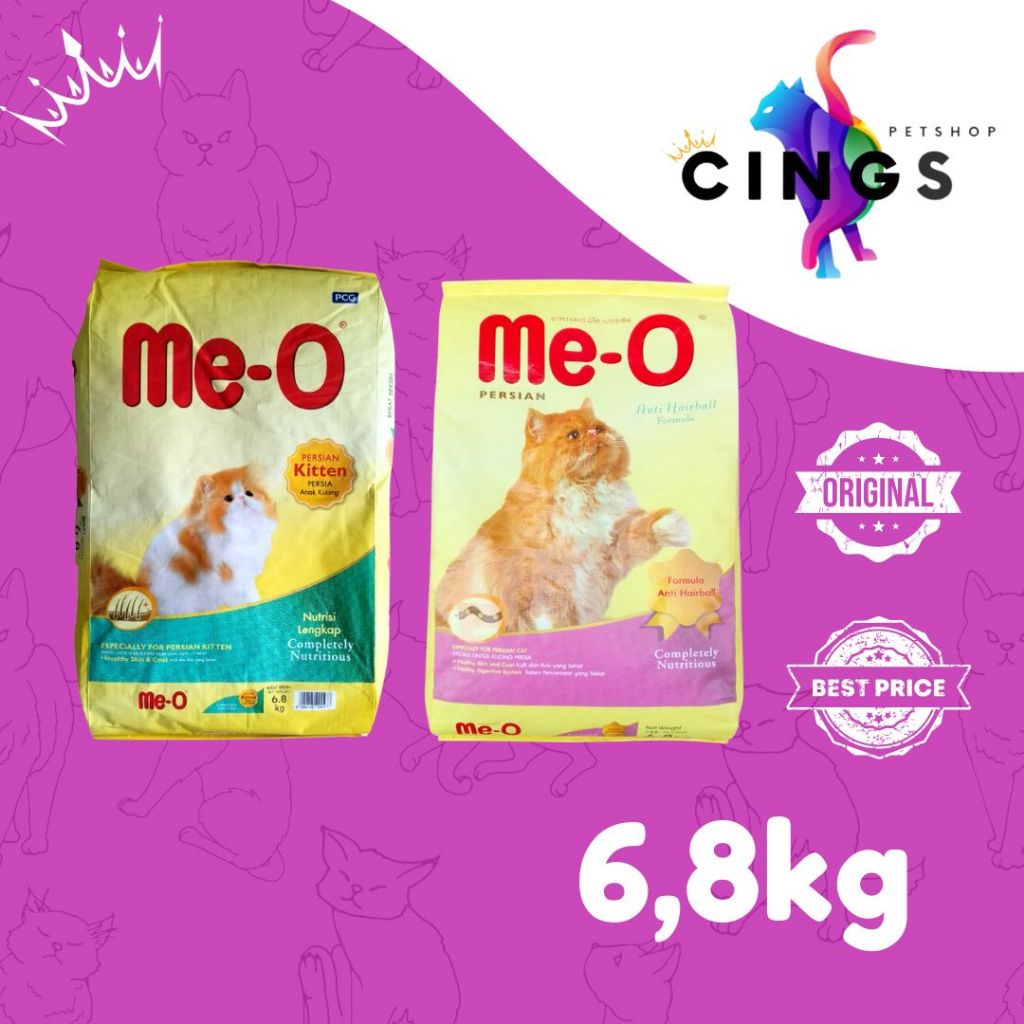 Jual MEO persian 6.8kg adult & kitten makanan kucing persia MEO ...