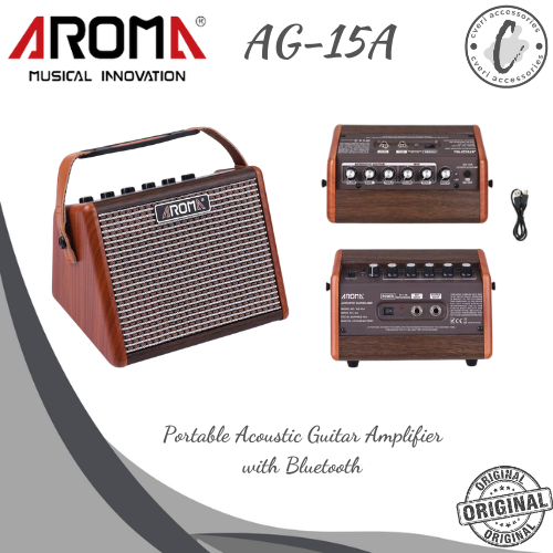 Jual Aroma AG-15A Amplifier Gitar Akustik with Bluetooth Original AG15A | Shopee Indonesia