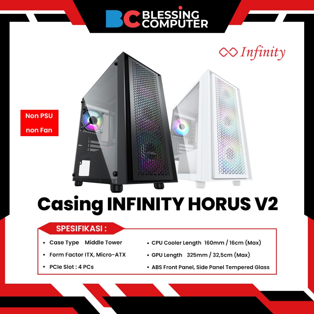 Jual Casing INFINITY HORUS V2 - WHITE | Shopee Indonesia