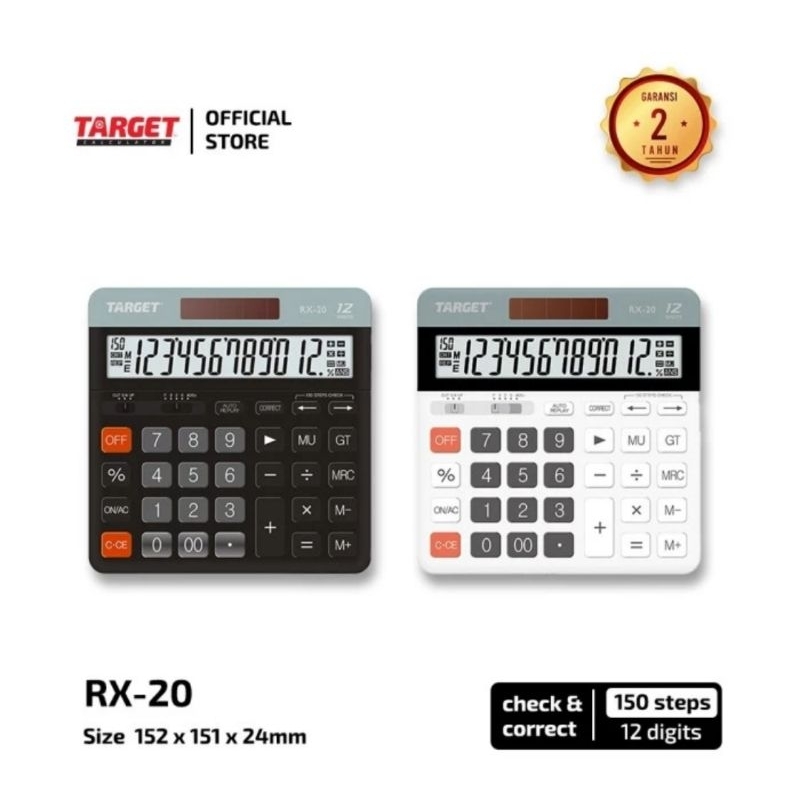 Jual Kalkulator Calculator Target RX - 20 12 Digit Kualitas Citizen | Shopee Indonesia