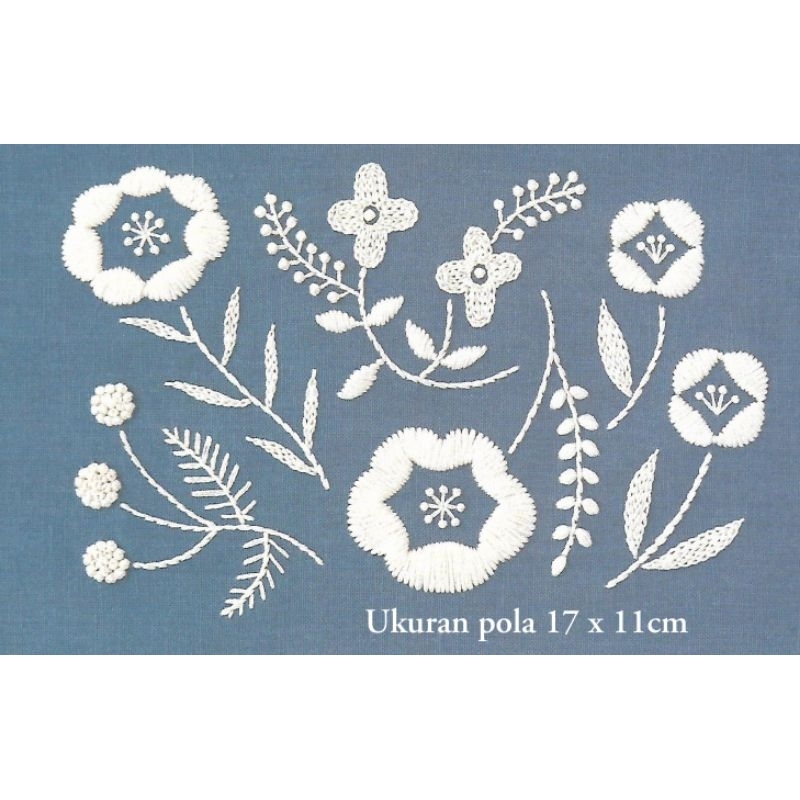 Jual Pola sulam siap pakai/embroidery pattern on water soluble paper ...