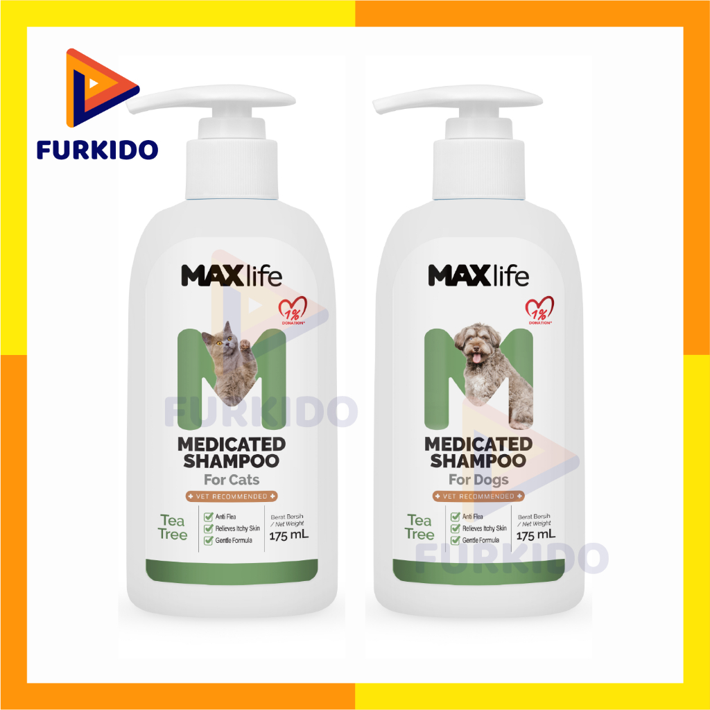 Jual Maxlife Shampoo Medicated Tea Tree for Dog / Cat 175 ml | Shopee ...