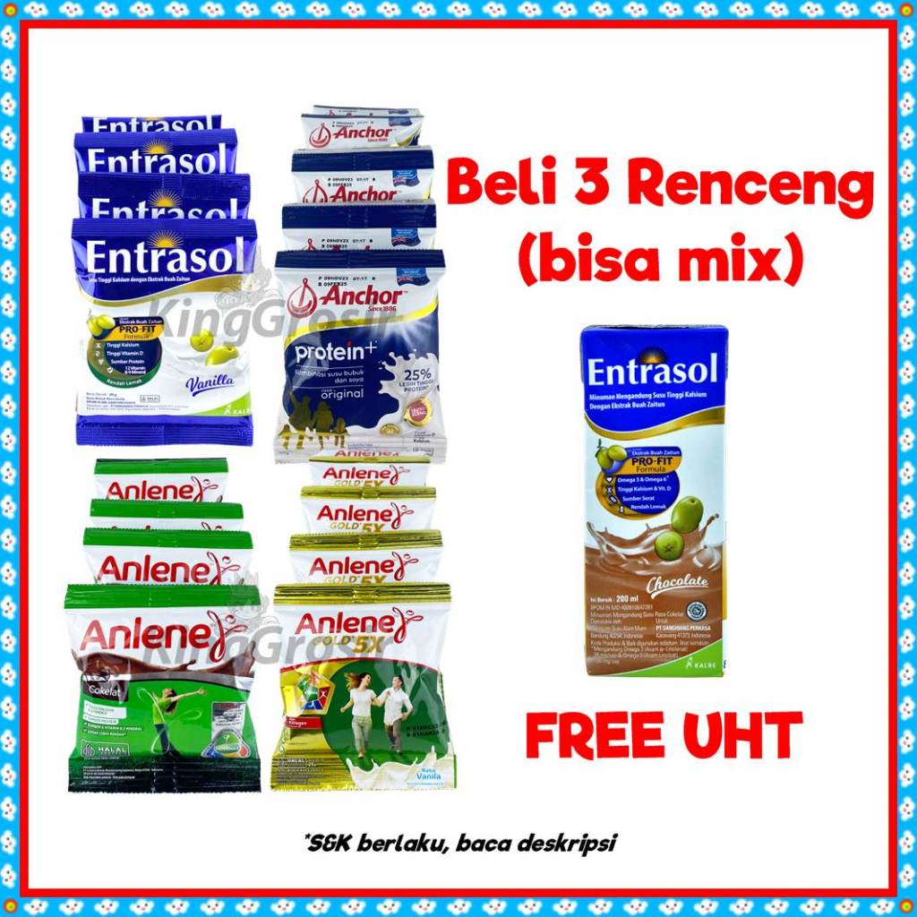 Jual Entrasol Renceng / Anlene Actifit Renteng Susu Kalsium 10 sachet ...