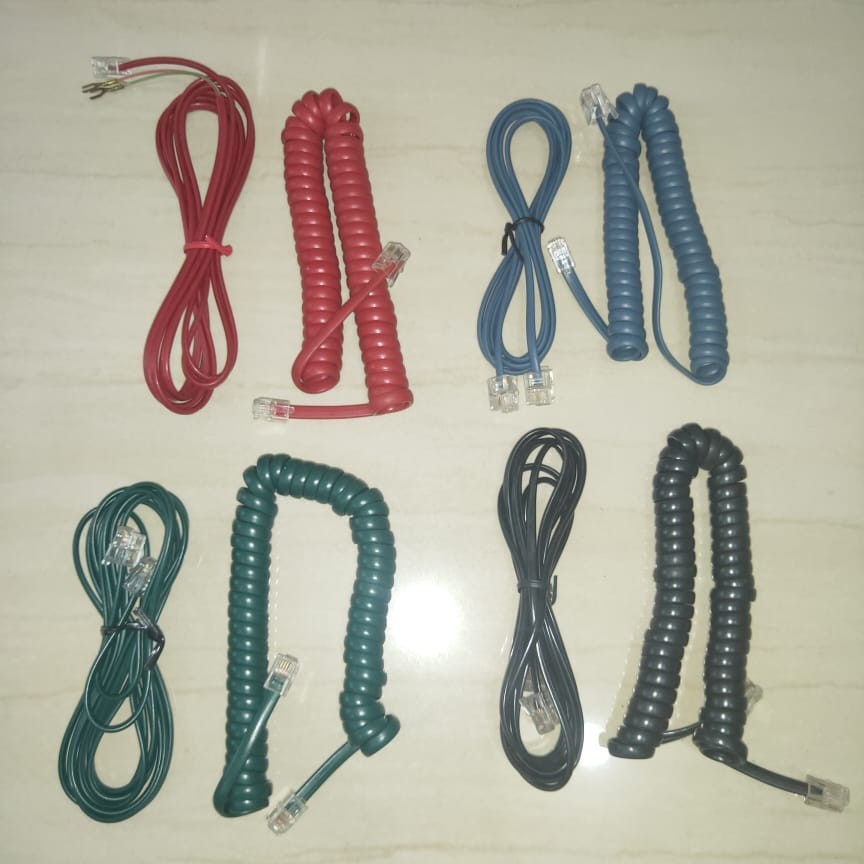 Jual KABEL TELEPON telpon telefon 1,5M FULL+kabel spiral telepon warna ...