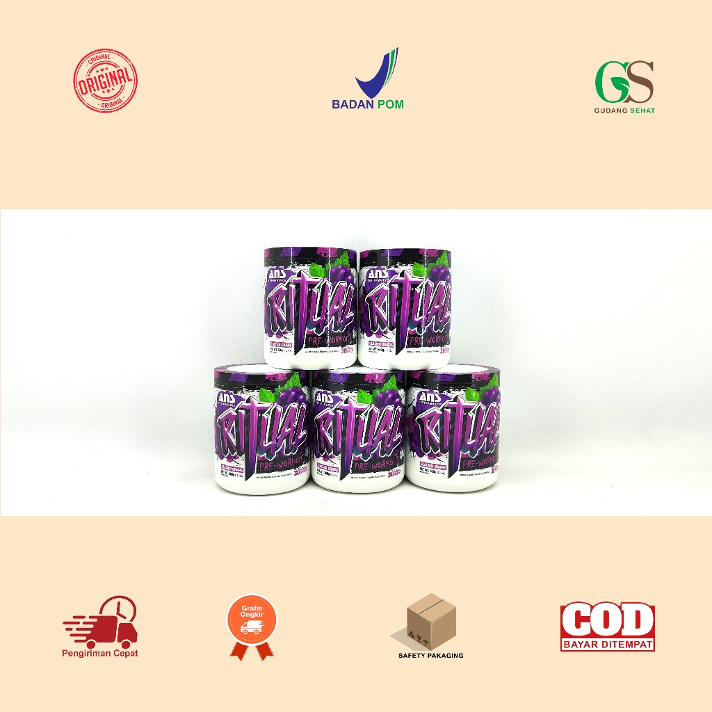 Jual ANS Ritual Pre Workout 360 Gram 30 Serving - Penambah Tenaga ...
