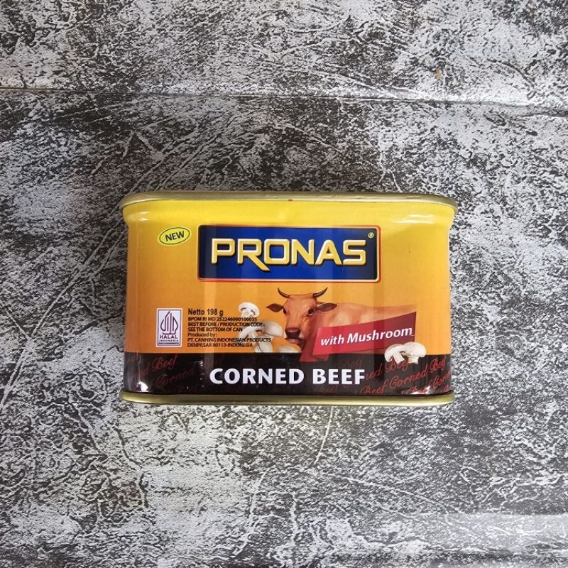 Jual PRONAS CORNED BEEF WITH MUSHROOM 198 gr | Shopee Indonesia
