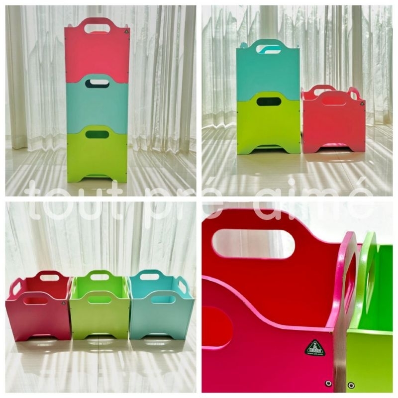 Jual Preloved ELC Wooden Stackable Storage Box | Rak Susun | Box Kayu ...
