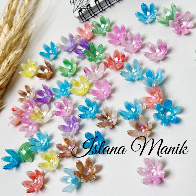 Jual Manik Mote Kelopak Bunga / Cangkang Bunga Warna (15gr) | Shopee ...