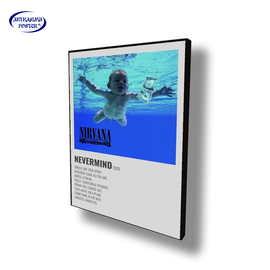 Jual Poster Frame Nirvana -Nevermind cover album frameblock | Shopee ...