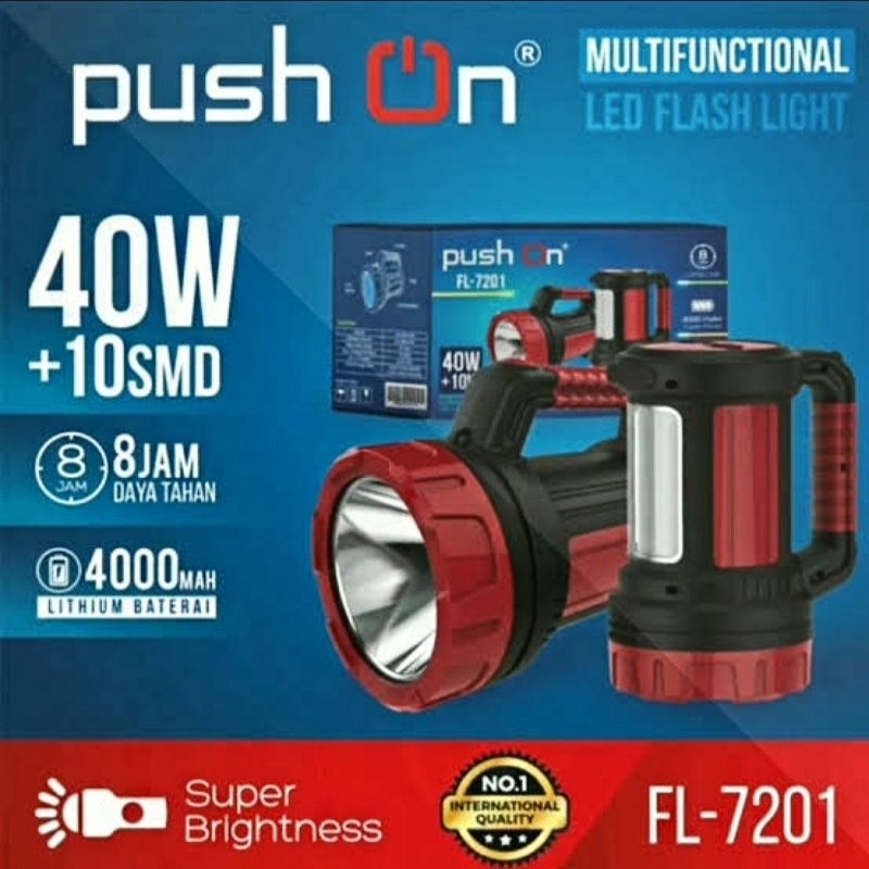 Jual Senter Multifungsi LED 10W 20W 40W 50W Flashlight Spotlight Emergency Re-Charge Darurat ...