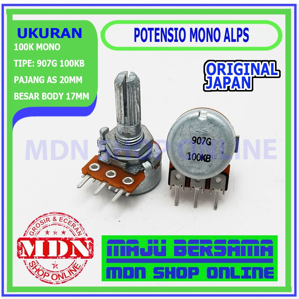 Jual Potensio ALPS 100KBx2 50KAx2 100k 50k Stereo Mono Original Japan ...