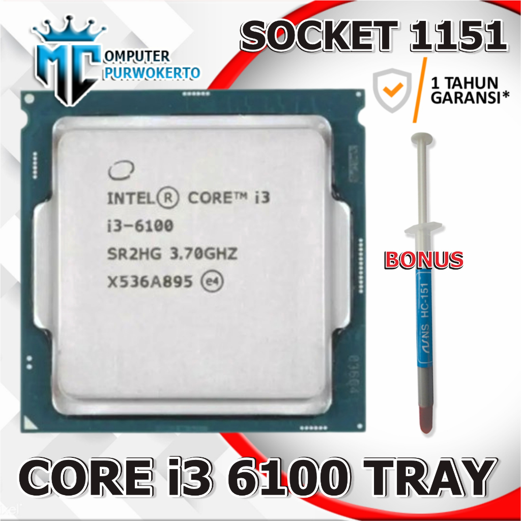 Jual Processor core i3 6100 LGA 1151 3.70GHZ | Shopee Indonesia