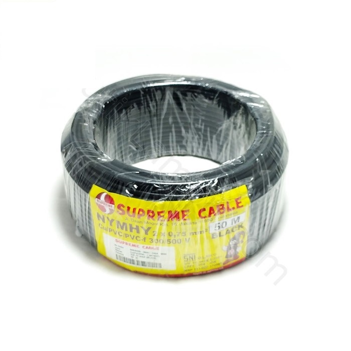 Jual KABEL ROLL SUPREME SERABUT NYYHY-BLACK 2X0,75 50 & 100 METER | Shopee Indonesia