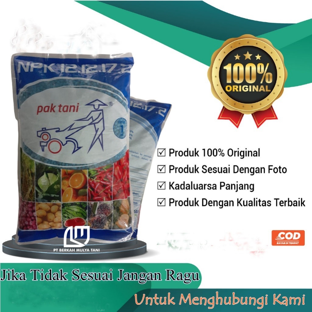 Jual Pupuk NPK 12 12 17 2 Pak Tani 1 Kg Kemasan Pabrik | Shopee Indonesia