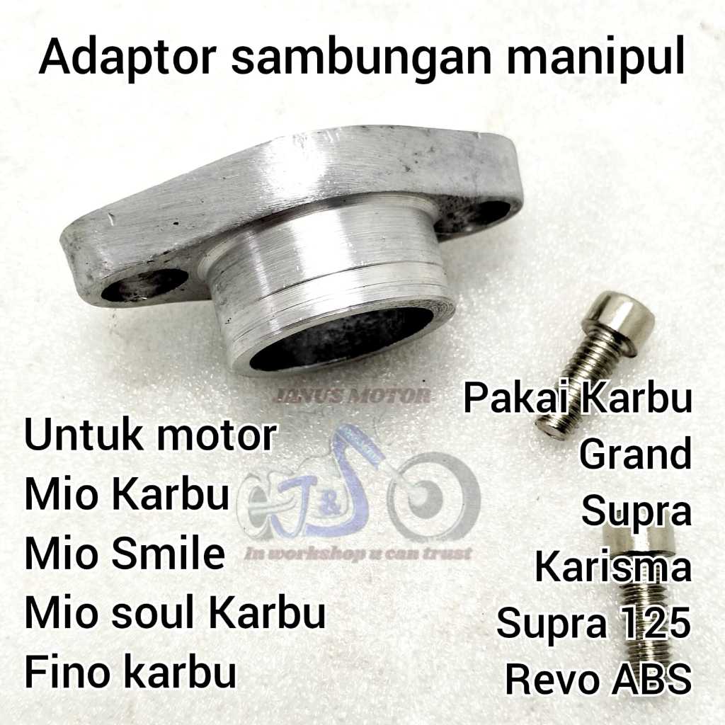 Jual Adaptor sambungan manipul Mio Fino Soul karbu untuk pakai karburator Grand supra karisma ...