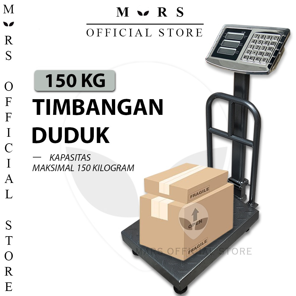 Jual TCS - Stainless 150KG Timbangan Duduk Digital 150 Kg / 1 Kg Elektronik Pagar Lipat Sembako ...