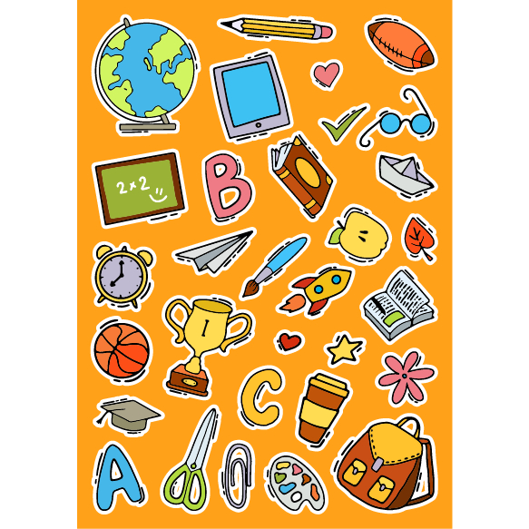 Jual Sticker Sekolah Sticker Sheet Sticker Unik Sticker Tempel Sticker ...