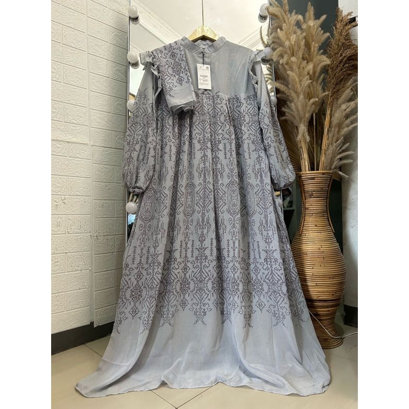 Jual Gamis Muslim Set Hijab Ceruty/Dress Set Hijab segiempat bahan ceruty babydol | Shopee Indonesia