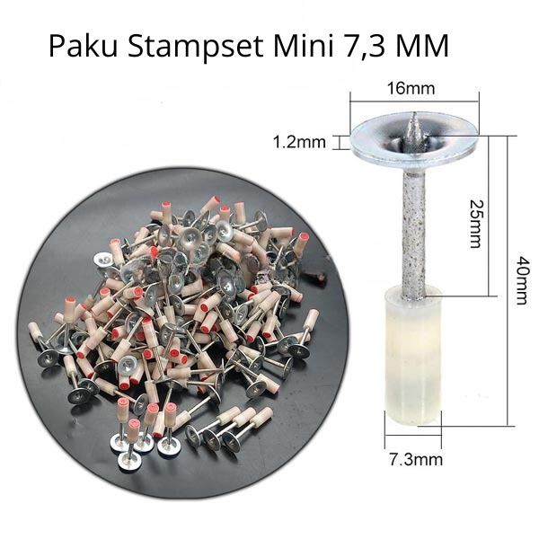Jual Paku Stampset Mesiu 7.3mm Paku STD Beton Besi 200pcs | Shopee ...