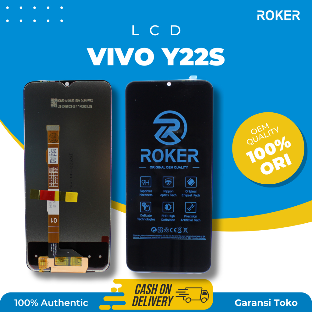 Jual ROKER LCD TOUCHSCREEN VIVO Y22 2022 / V2207 / VIVO Y22S /y17s LCD ...