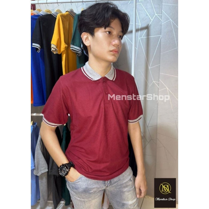 Jual kaos polo polos/polo premium/kaos polo kombinasi | Shopee Indonesia